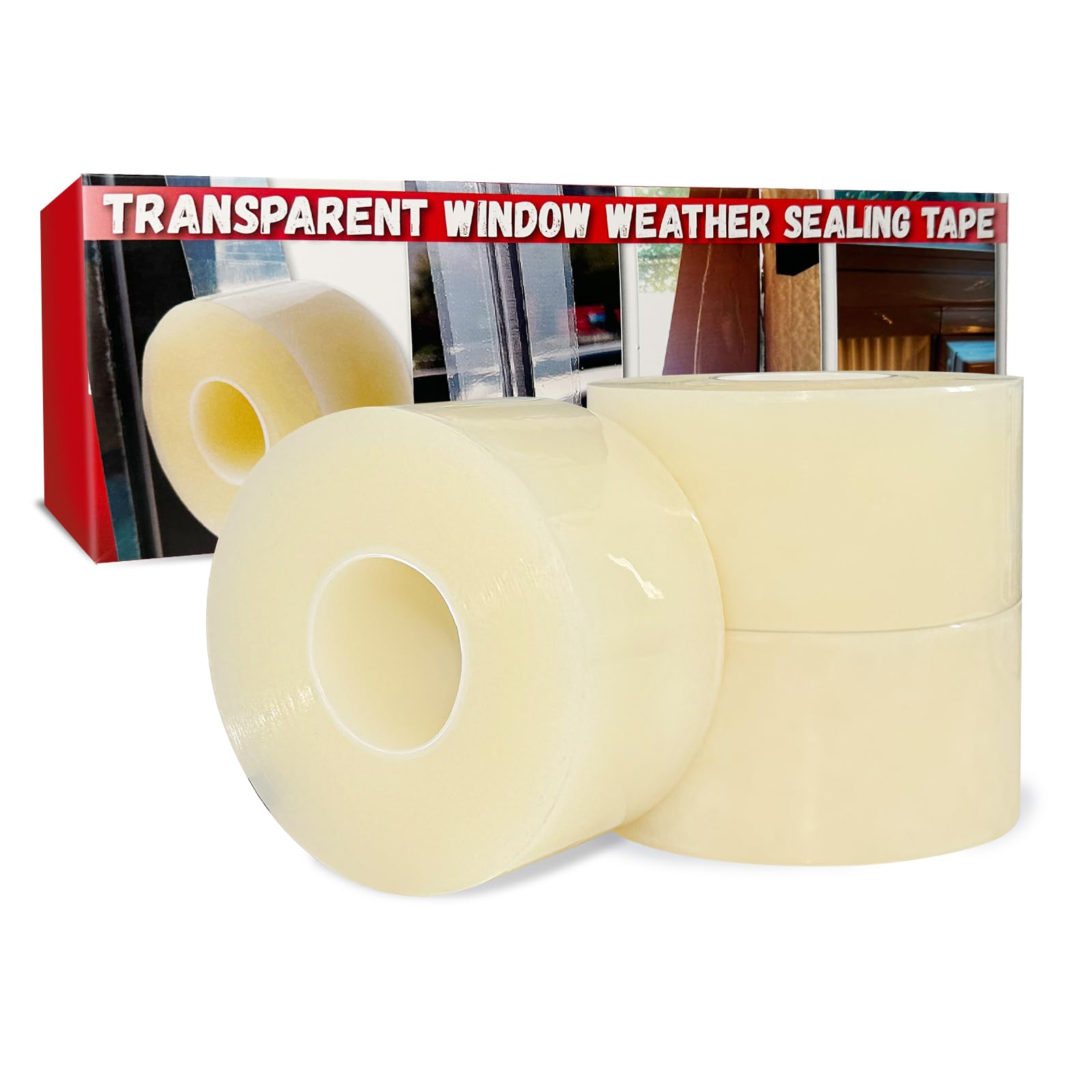 Snapklik.com : Birllaid Transparent Window Weather Sealing Tape, 2 Inch ...