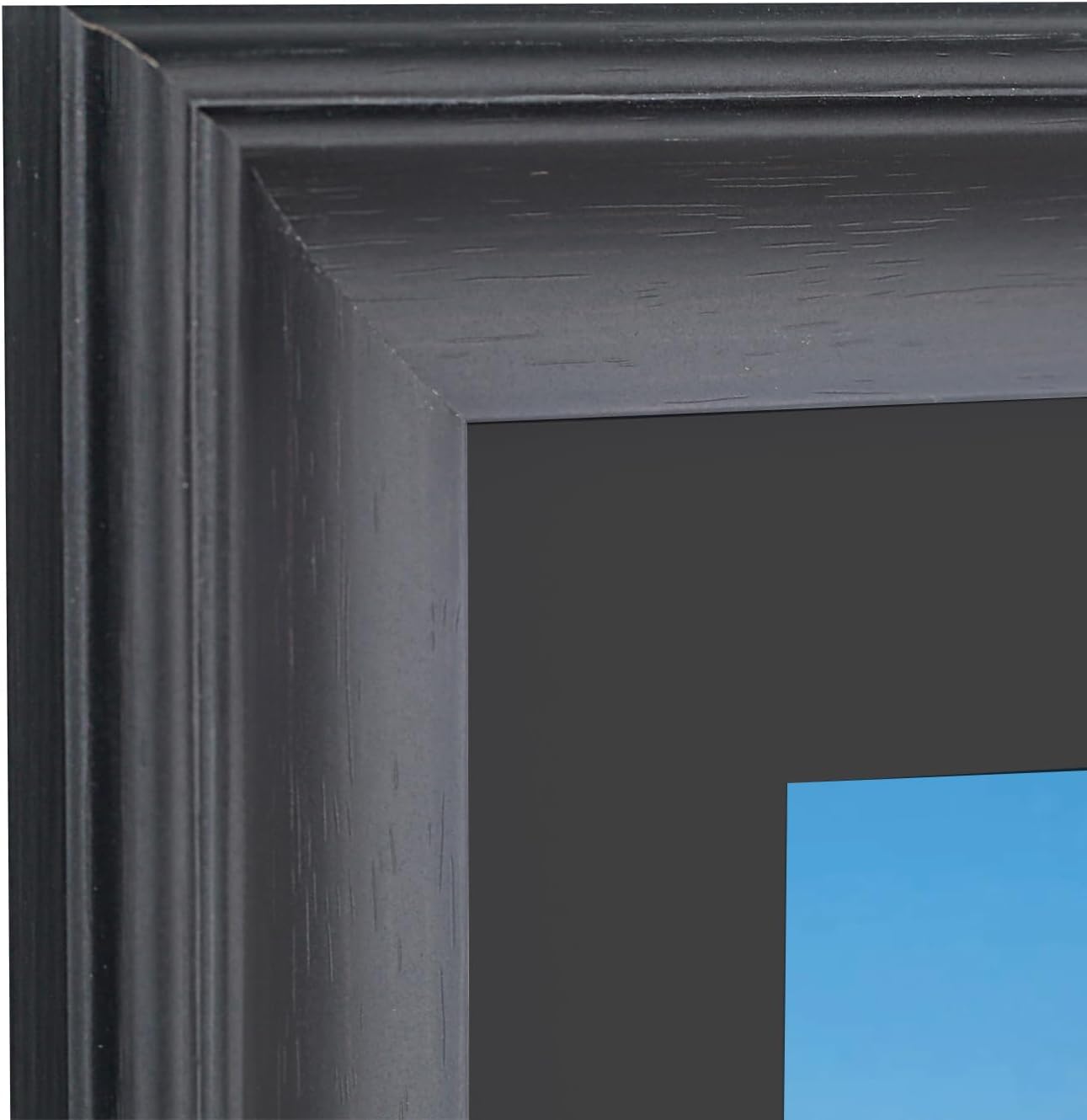 LTYHHK 24x24 Picture Frames Solid Wood with Black Mat , Display Picture ...