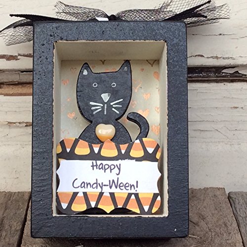 Amazon.com: AGD Halloween Decor - Happy Candy-Ween Box Sign : Home ...
