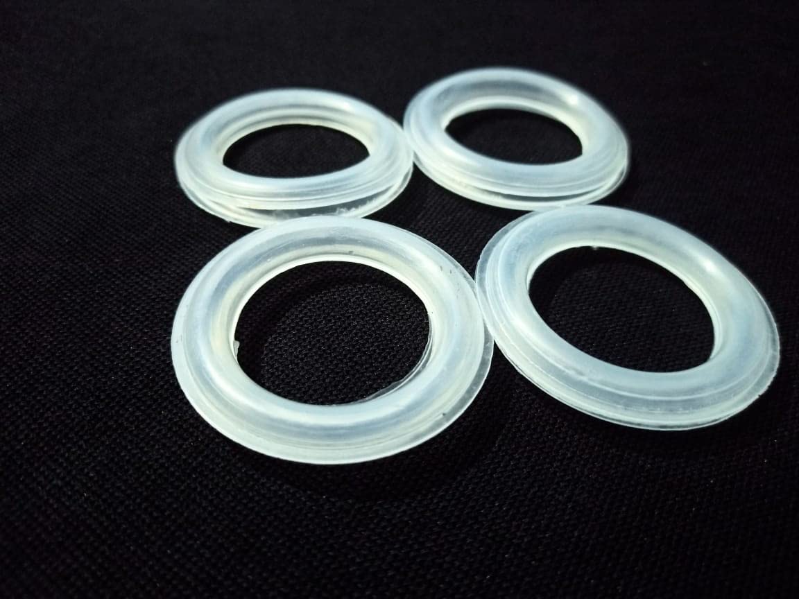 Cbadni Decor Plastic Curtain Rings Eyelet Rings (1.5 Inches) with Lock ...