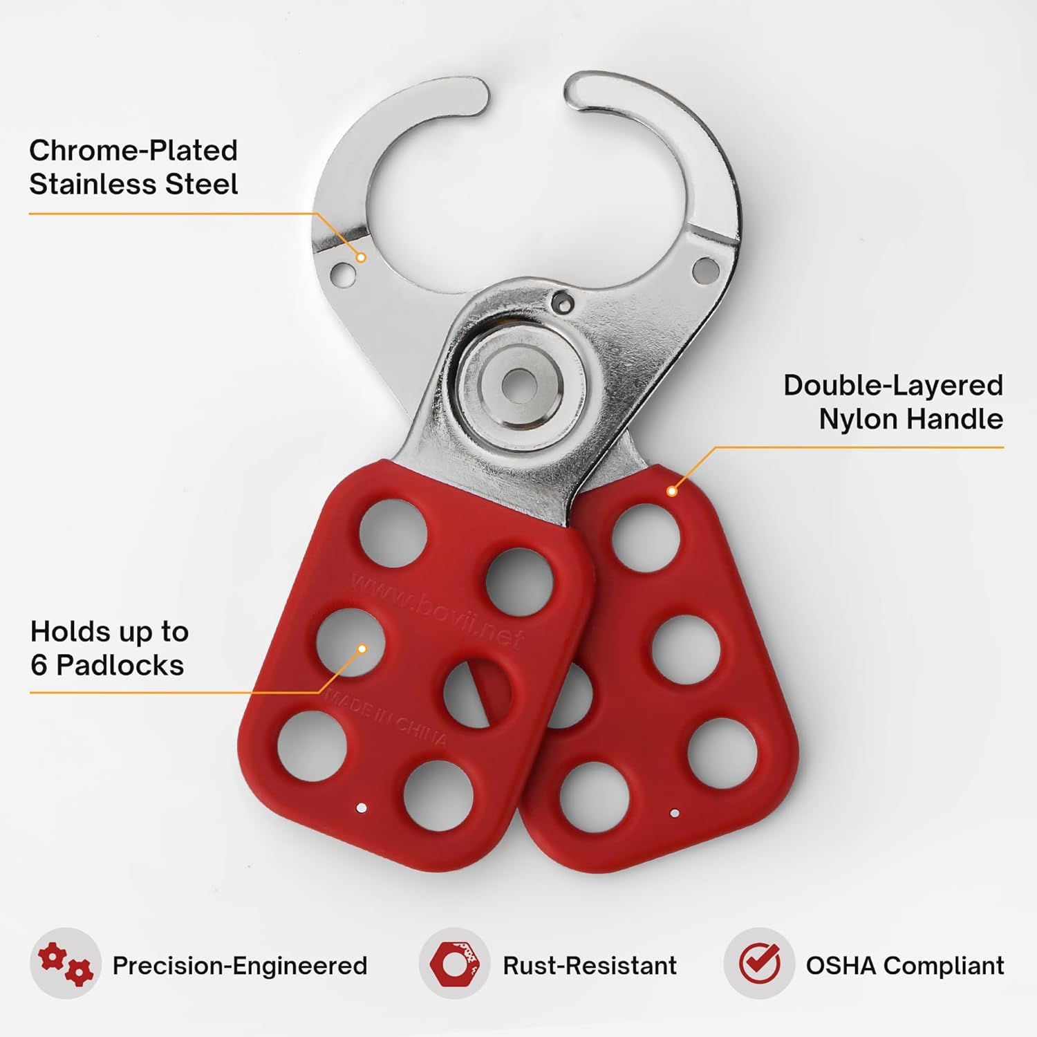 Snapklik.com : Lock Out Tag Out Hasp, 6 Pack Lockout Hasps, 1 Inch Jaw ...