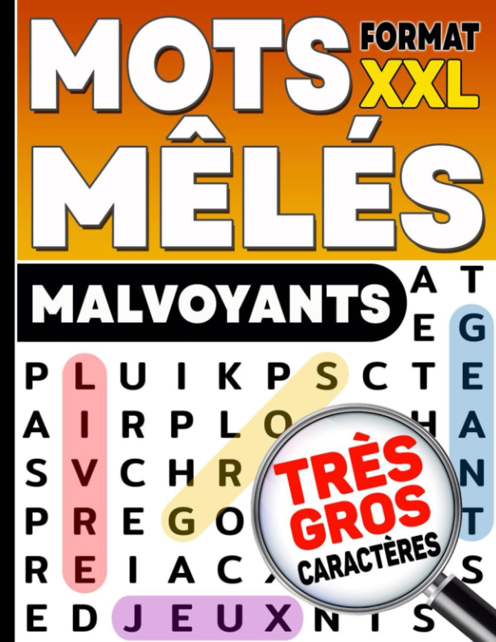 Mots Meles Malvoyants Tres Gros Caracteres Livre De Jeux Mots ...