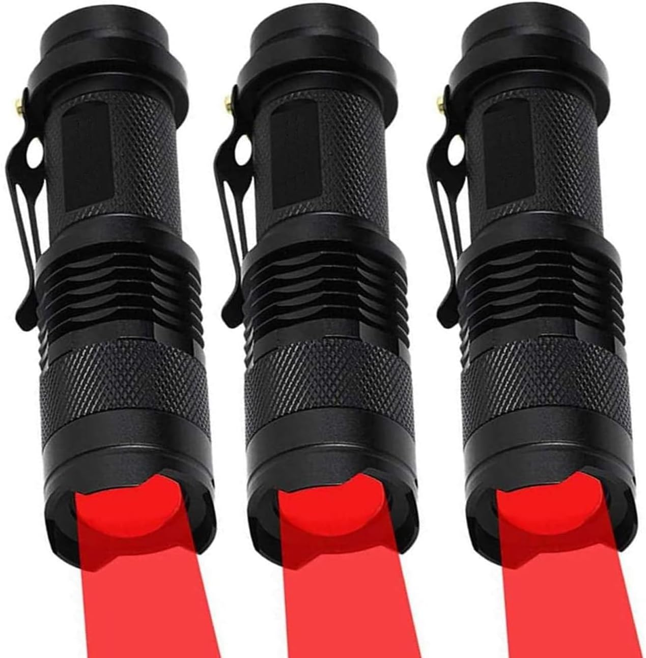 RaySoar 4 Pack Red Light Flashlight, 3 Modes Red LDE Flashlight Red ...