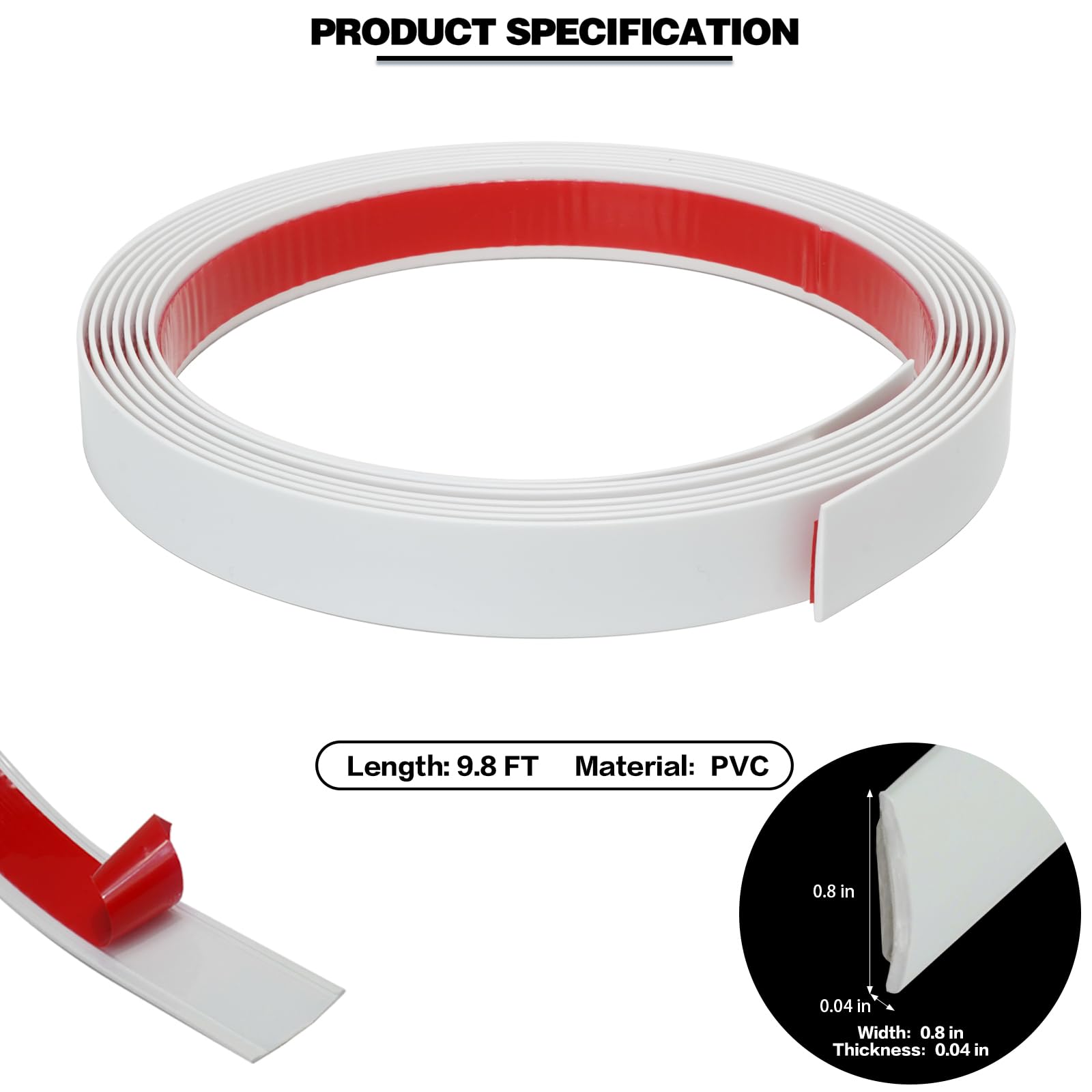 Snapklik.com : JSIWOTH 9.8 Ft Peel And Stick Trim Molding,Flexible ...