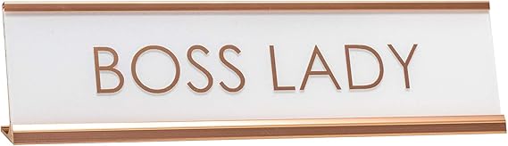 Amazon.com: All Quality Boss Lady Rose Gold Novelty Desk Sign (2 x 8 ...