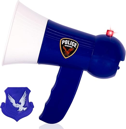 Amazon.com: ArtCreativity Police Megaphone Toy for Kids - Toy Megaphone ...