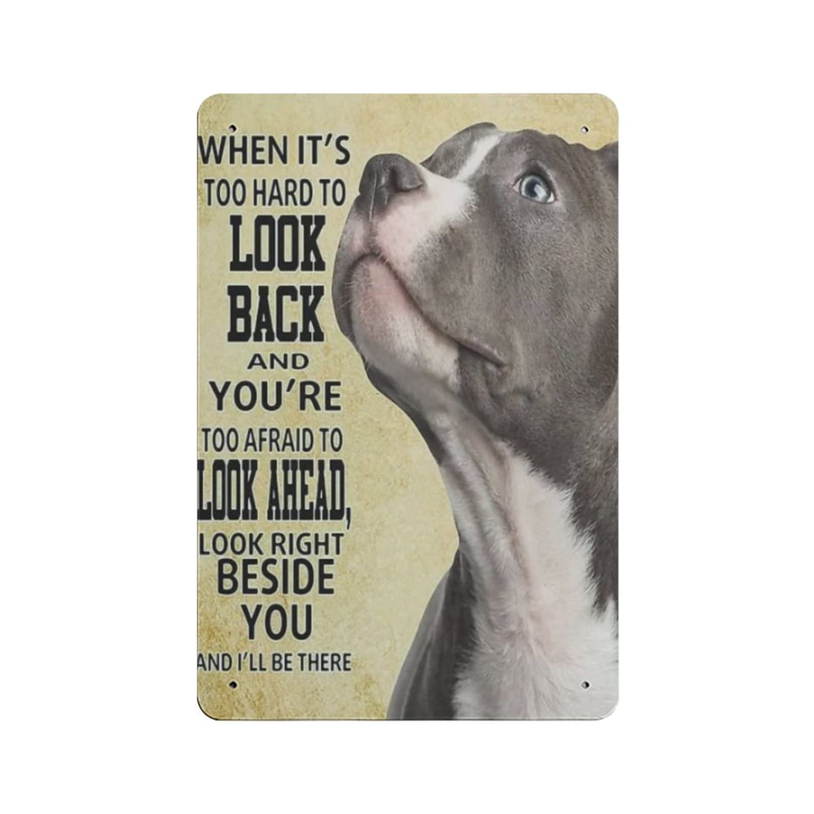 Amazon.com : SaNavie Vintage Metal Poster Retro Pitbull Poster Metal ...