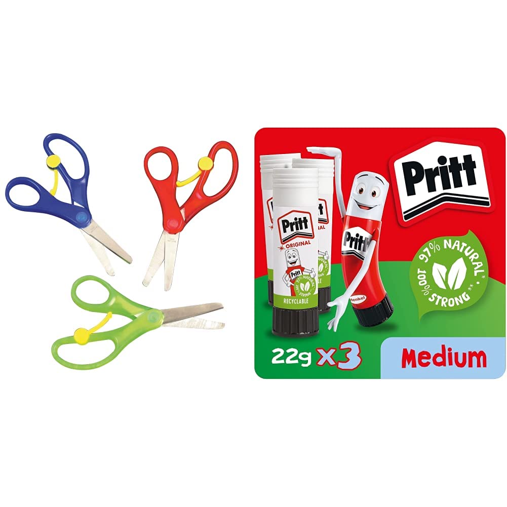 Baker Ross E7376 Spring-Loaded' Kids Scissors for Kids Arts and Crafts ...