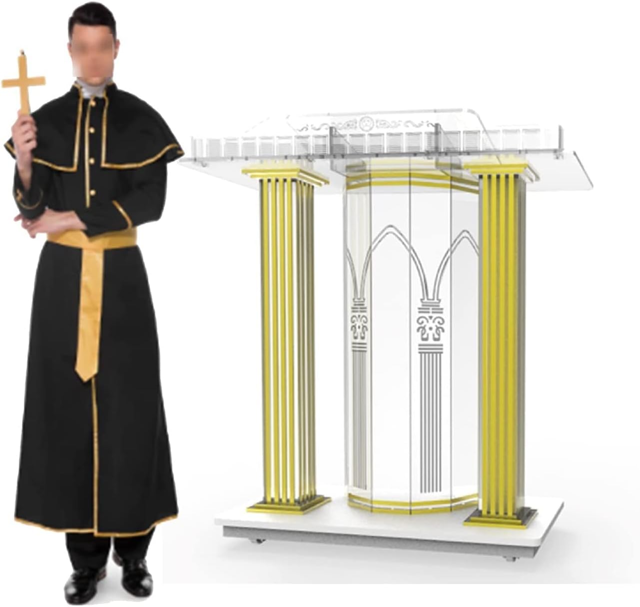 Amazon.com: acrylic podiums 44in Tall Mobile Detachable Acrylic Acrylic ...