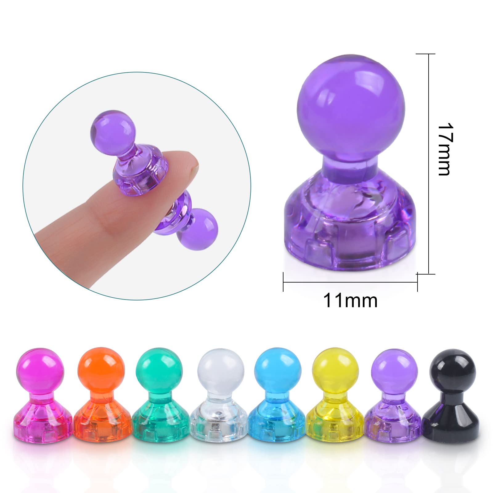Snapklik.com : 40 PCS Colorful Refrigerator Magnets, Strong Push Pin ...