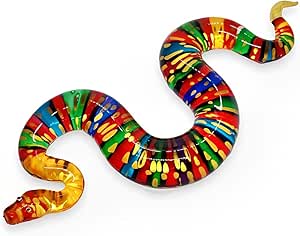 Amazon.com: WitnyStore Tiny 7" Multicolor Gold Python Slither Snake ...