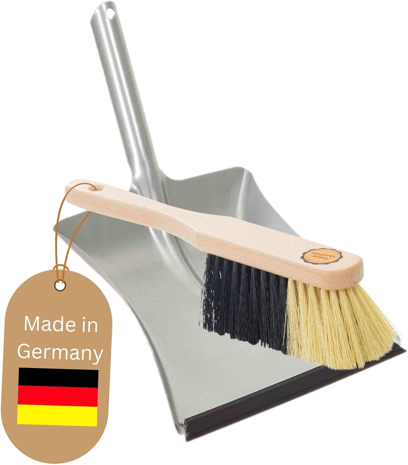 Novaliv Kehrblech Set Kehrblechgarnitur Handfeger FEINE KUNSTBORSTEN ...