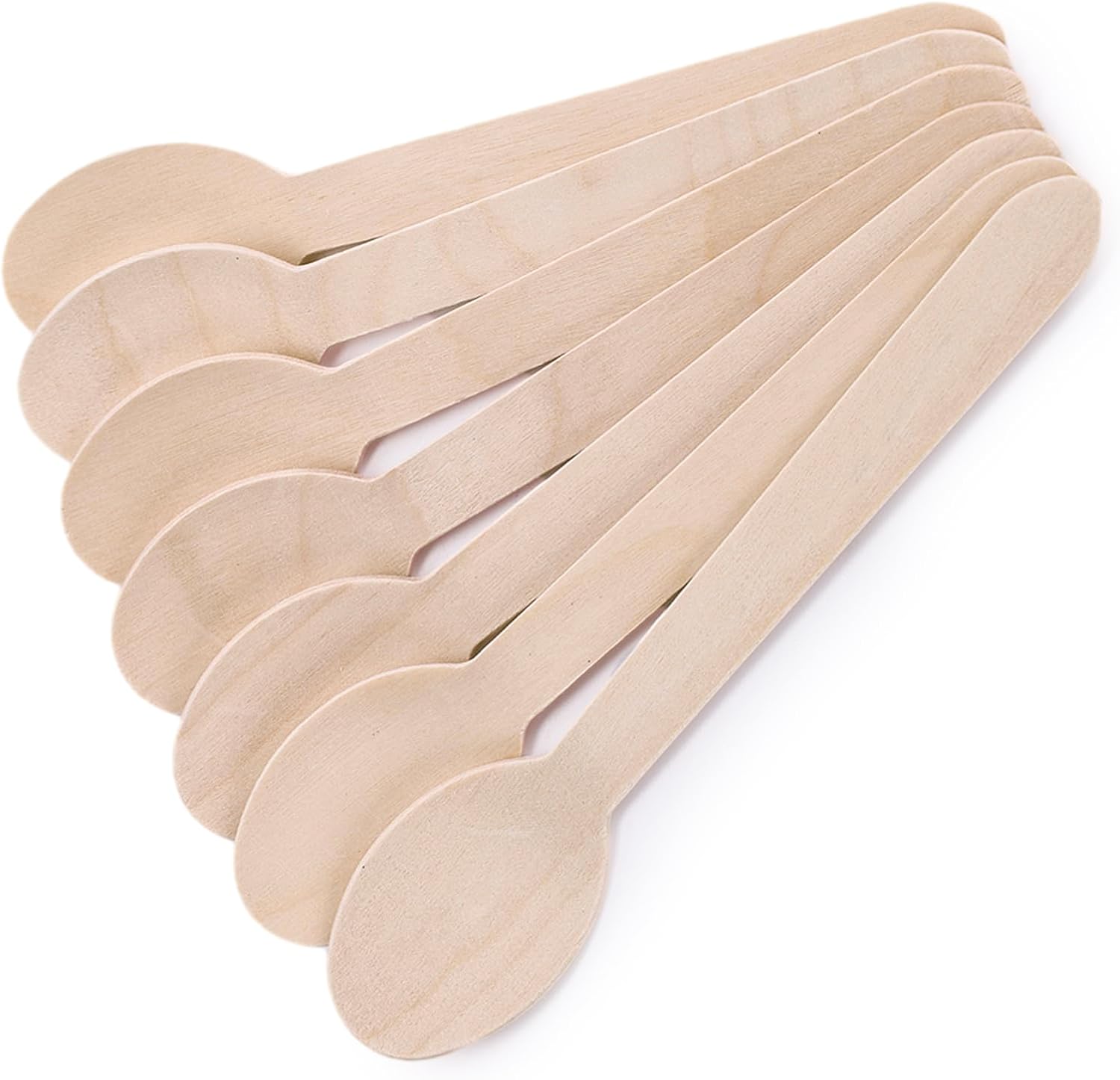 Amazon.com: LOVEINUSA 115PCS Wooden Spoons, Small Spoons Wood Cutlery ...