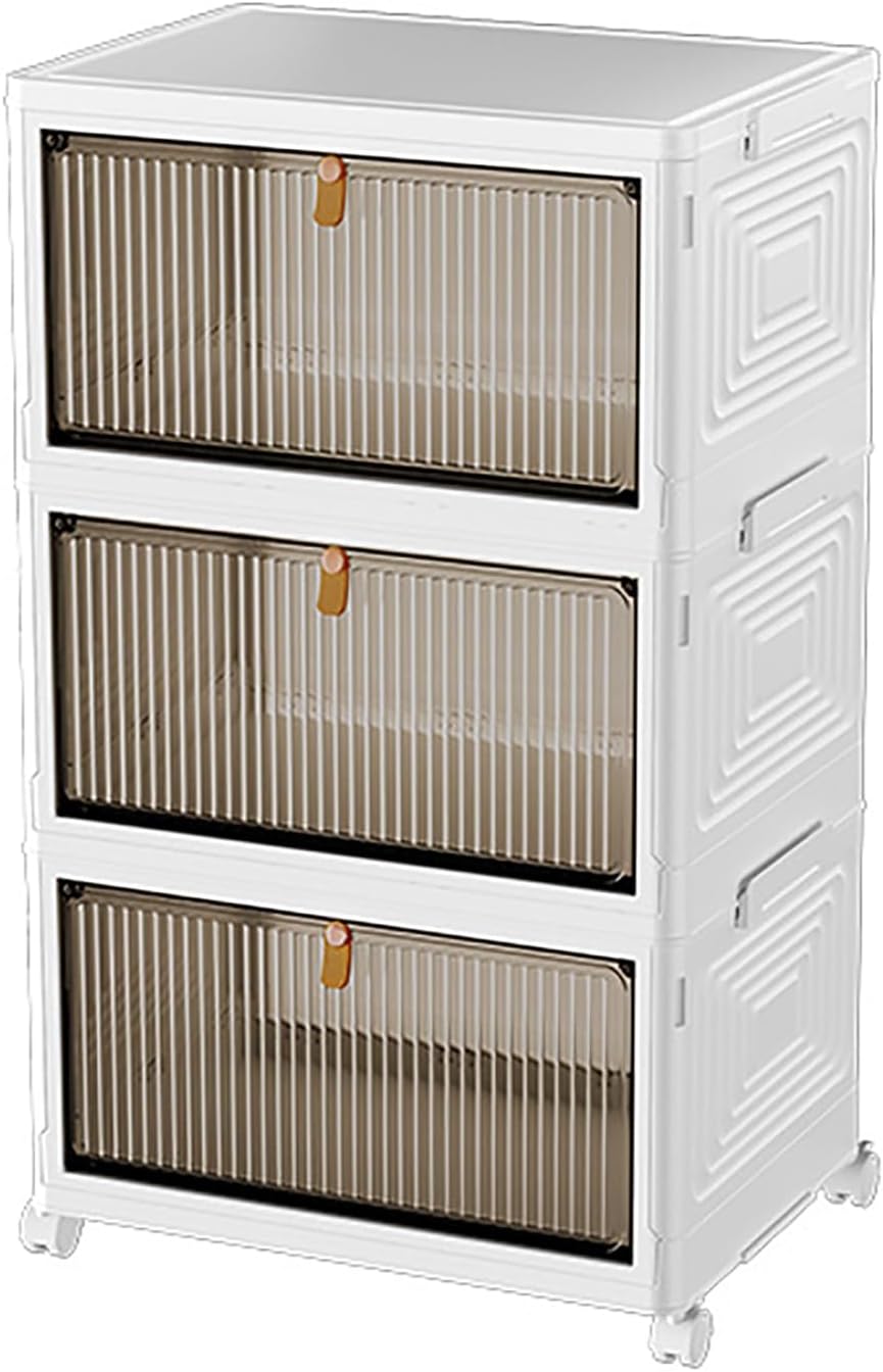 Amazon.com: Rolling Plastic Storage Bins,Stackable Storage Bins with ...