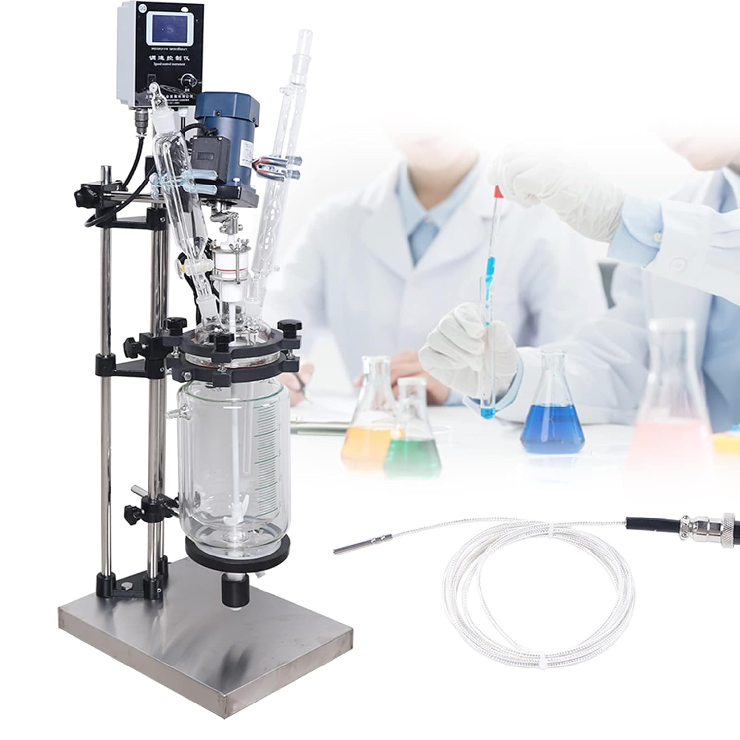Jacketed Reactor 3L Laboratory Glass Reactor, Jacketed Glass Reactor ...