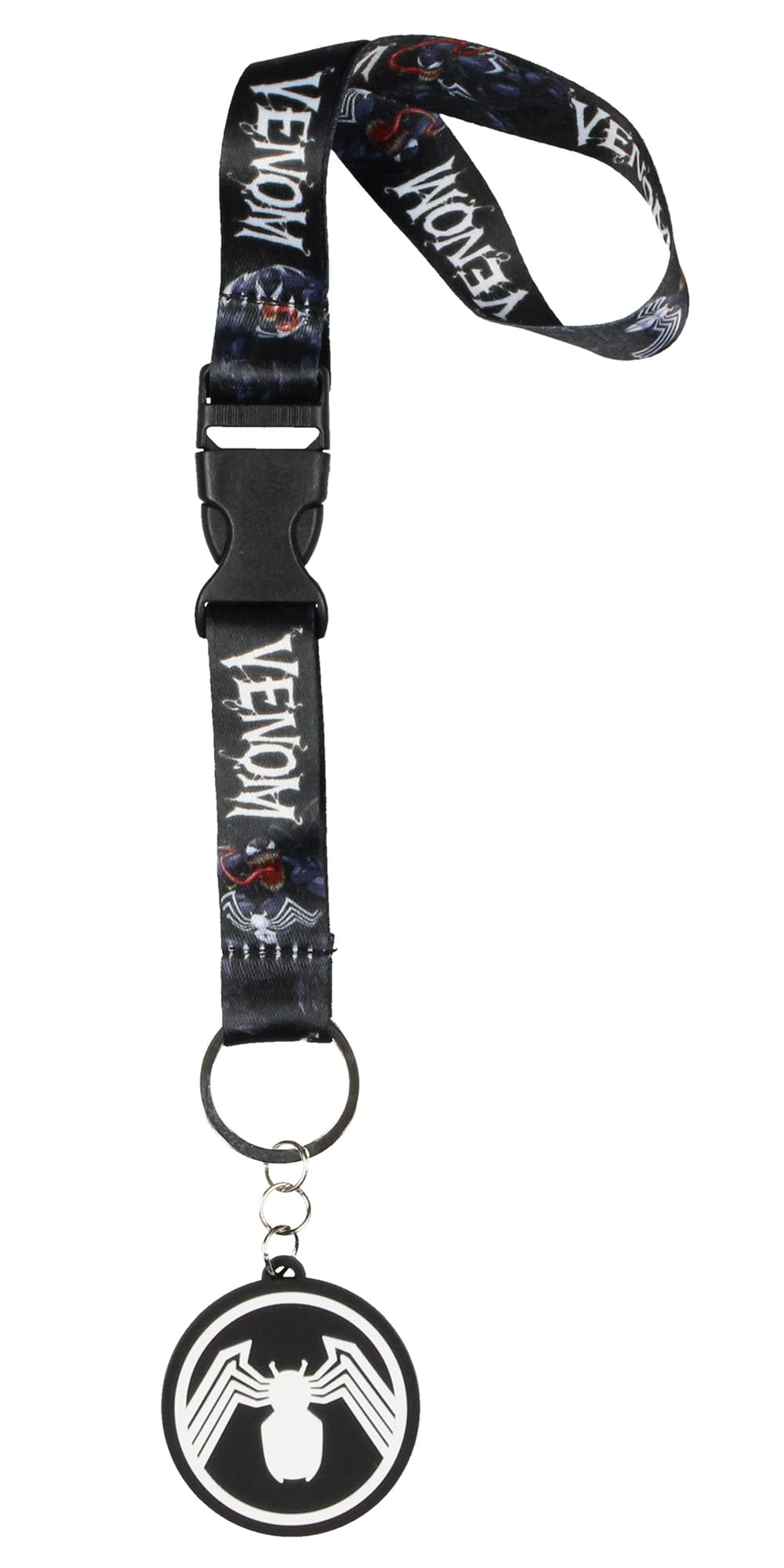 Amazon.com: Bioworld Marvel Venom Wristlet Strap Lanyard for Keys with ...