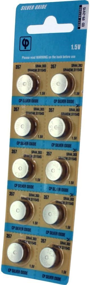 Amazon.com: Vinnic 357 303 Silver Oxide Watch Batteries S1154/10pk SR44 ...
