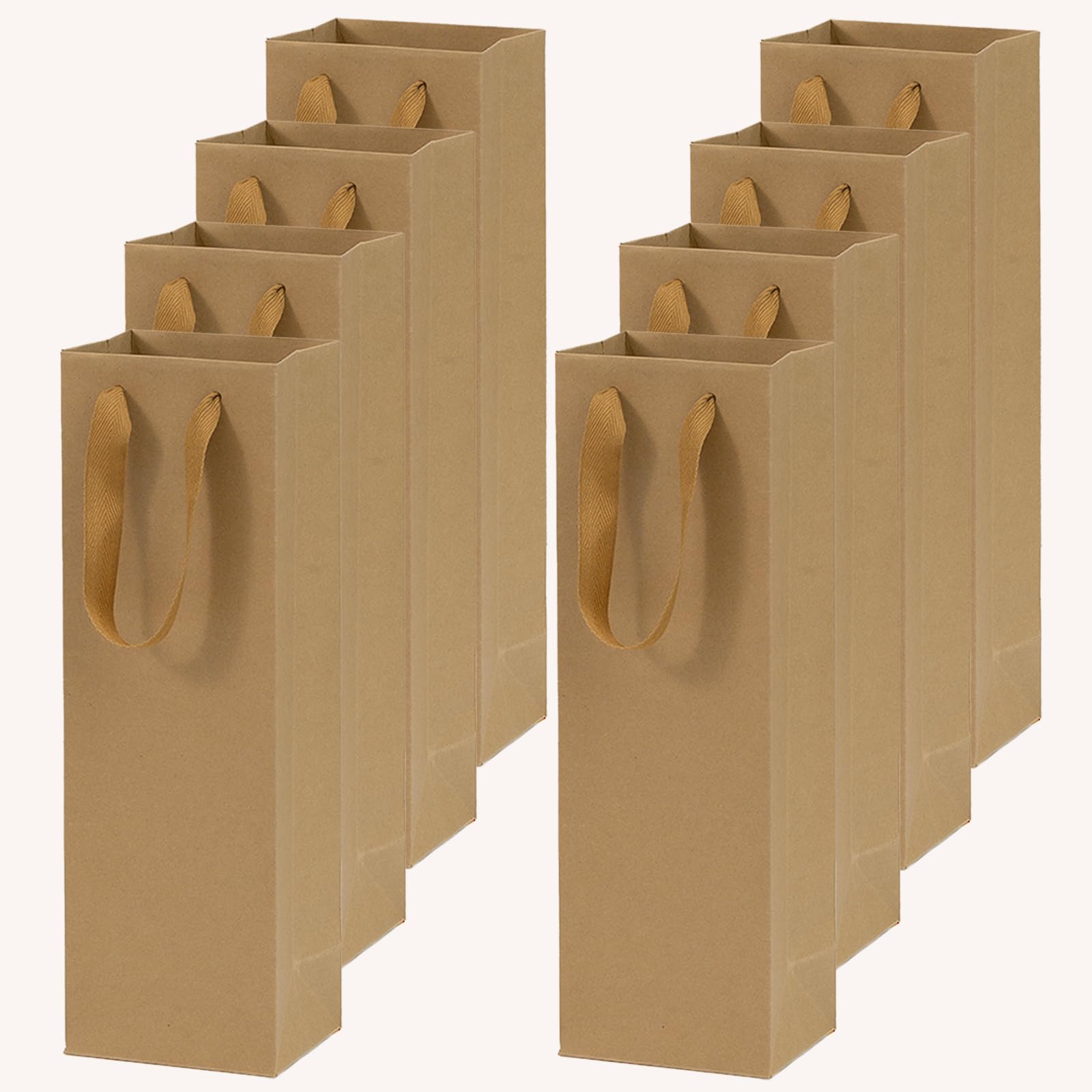 Amazon.com: Chanseen 8Pcs Brown Wine Gift Bags for Single Wine Bottles ...