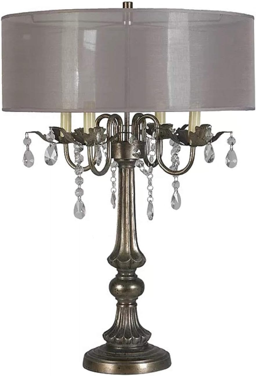LampsPerSe LPS-142 4 Light Polyresin Table Lampantique Silver - Amazon.com