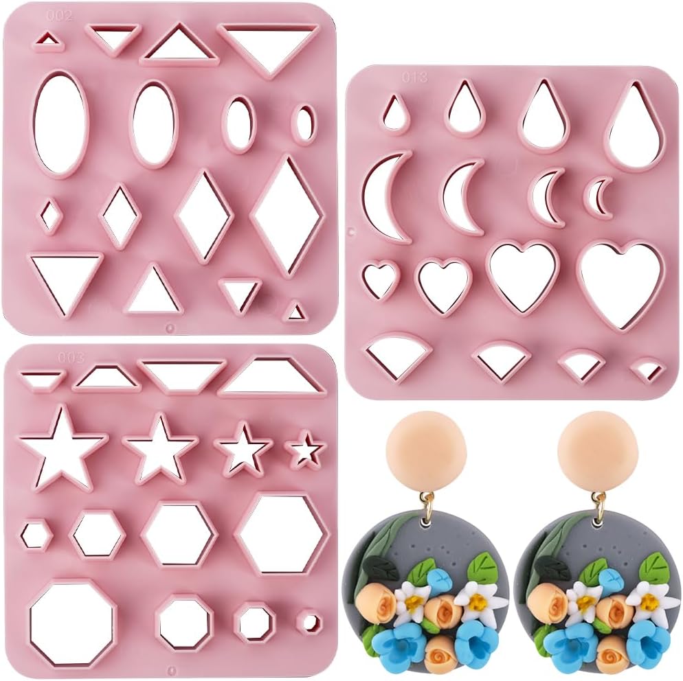 Amazon.com: GORGECRAFT 48 Shapes Polymer Clay Cutters Plastic Geometric ...