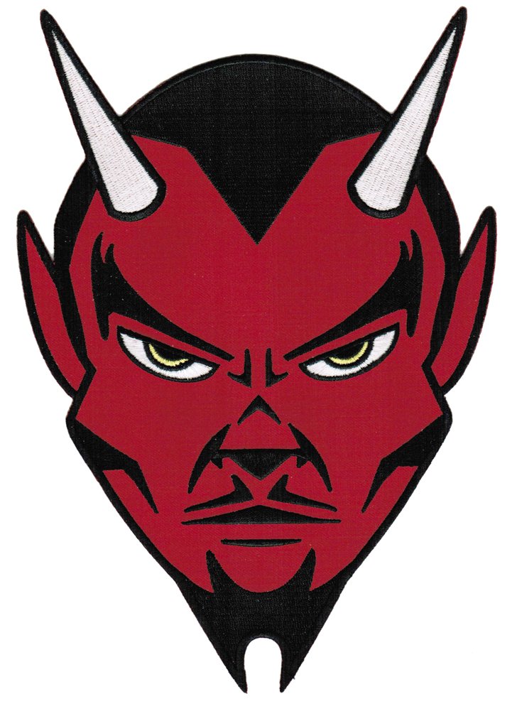 Amazon.com: Red Devil Embroidered Patch Satanic Evil 666 Lucifer Satan Iron-on Emblem Large