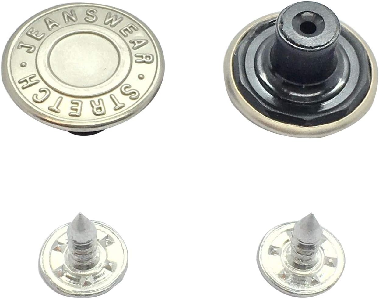 Prym Jeans-Buttons Brass American Star 17 mm Antique Silver, 622210 ...