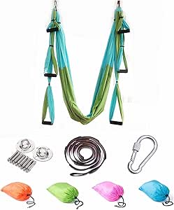 Amazon.com: UrbanGIow Aerial Yoga Swing, Trapeze Inversion Equipment, Sling Strong Yoga Hammock ...