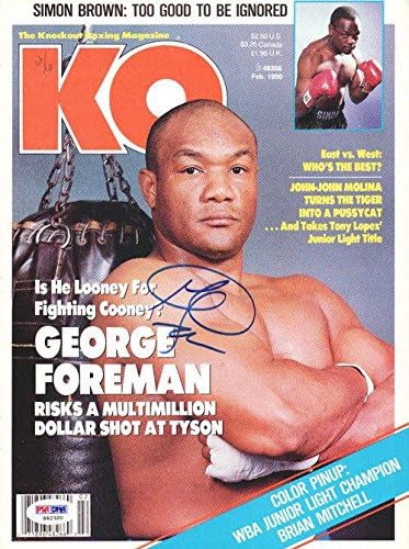 George Foreman Autographed Signed KO Boxing Magazine Cover #S42320 ...