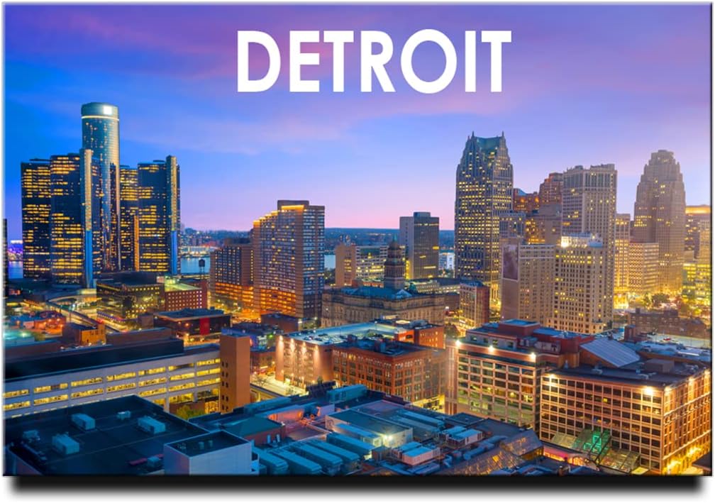 Amazon.com: Detroit Fridge Magnet Michigan Travel Souvenir : Home & Kitchen