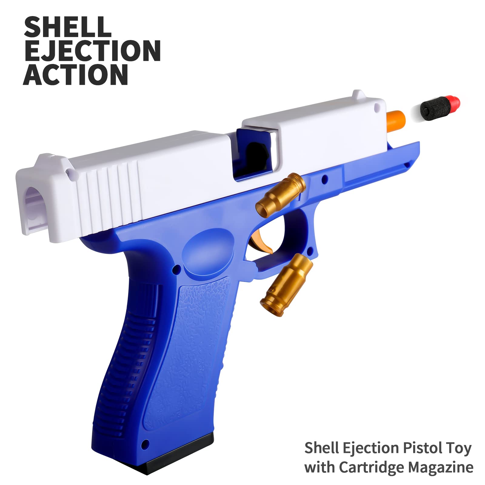 Buy Youlechen Toy Gun with Soft Bullets Ejectinging Magazine Pull Back ...