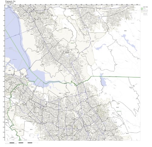 Amazon.com : Fremont, CA ZIP Code Map Not Laminated : Prints : Office ...