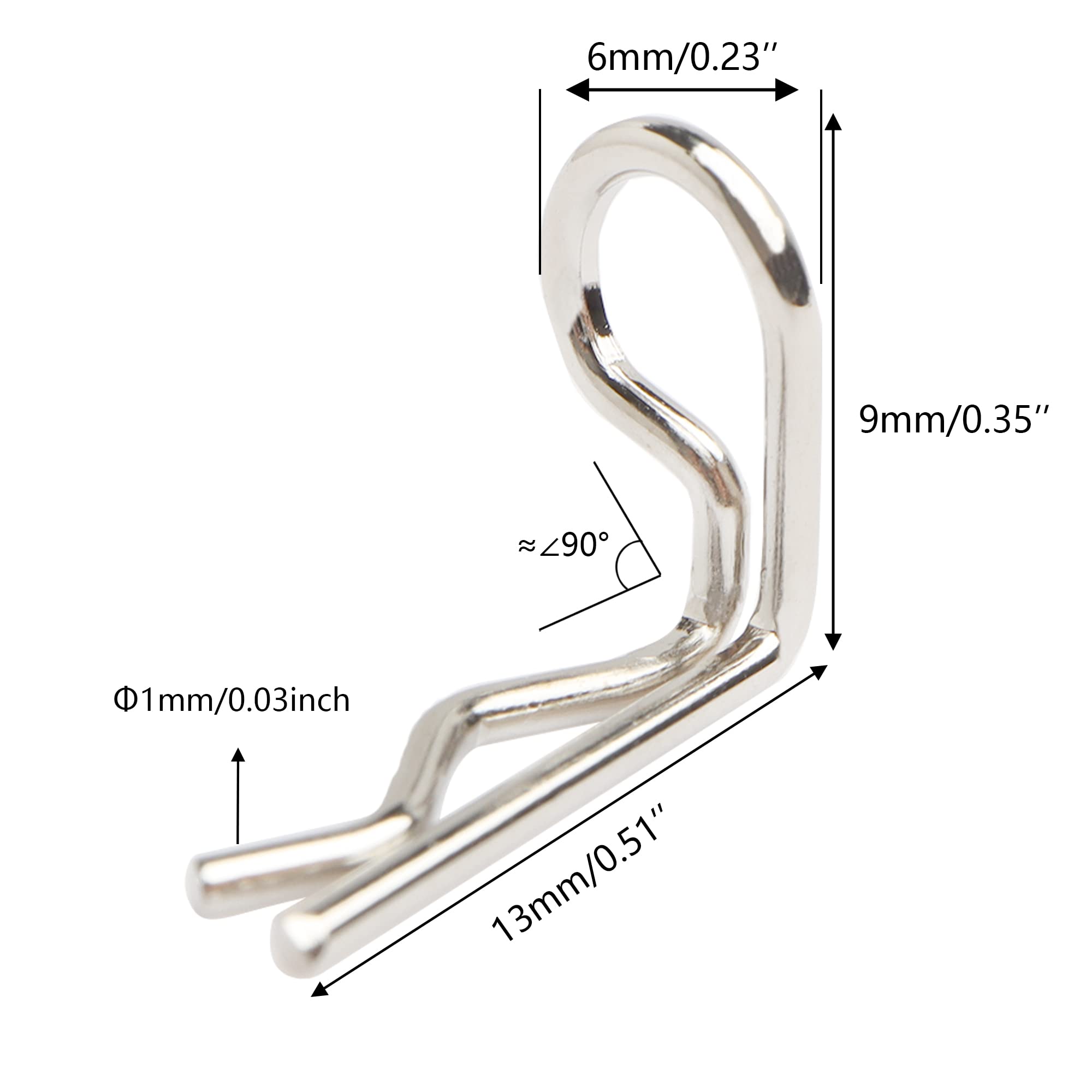 Snapklik.com : GDOOL 30-Pack 90-Degree Angle 1mm Body Clips Bent ...