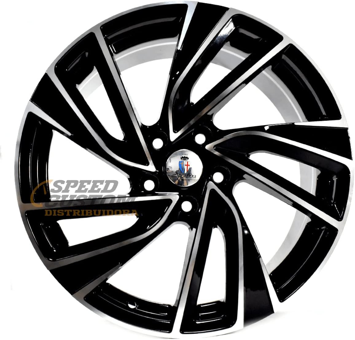 RINES DEPORTIVOS DE ALUMINIO MODELO 555 18X7.5 5-112 COLOR NEGRO ...