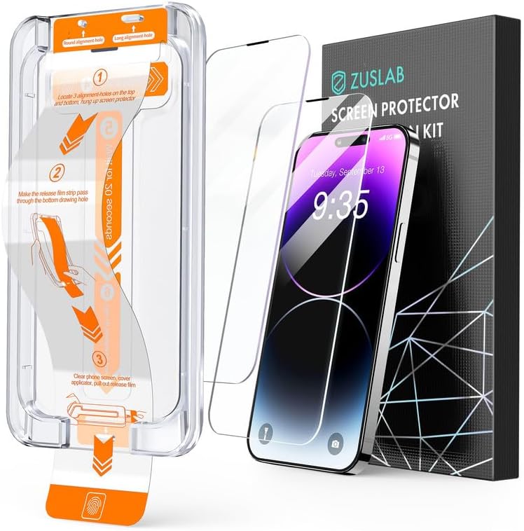 JETech Full Coverage Screen Protector for iPhone 14 Pro Max 6.7-Inch ...