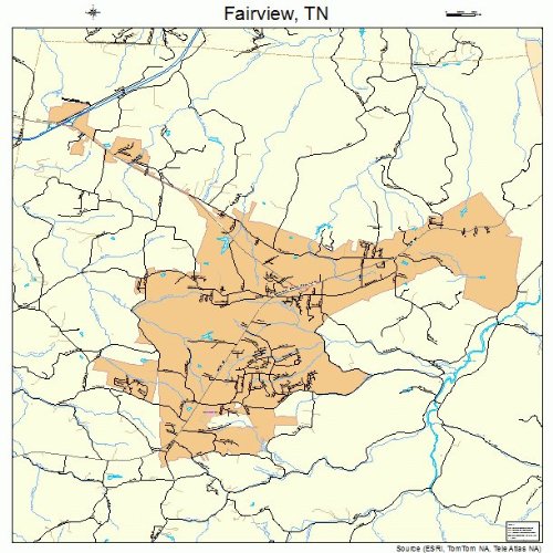 Amazon.com : Large Street & Road Map of Fairview, Tennessee TN ...