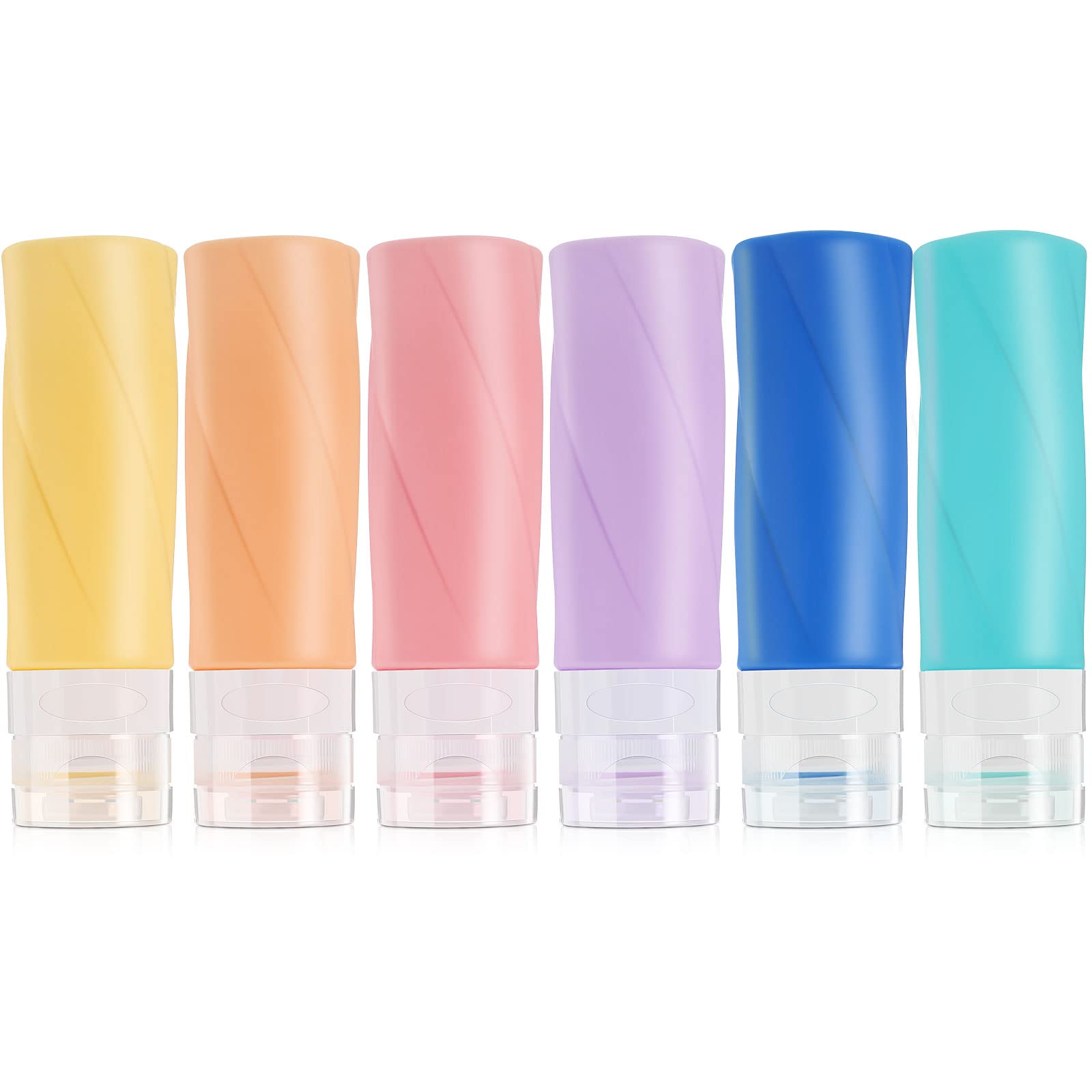Amazon.com: 6 Pcs Travel Bottles for Toiletries Leak Proof Travel ...
