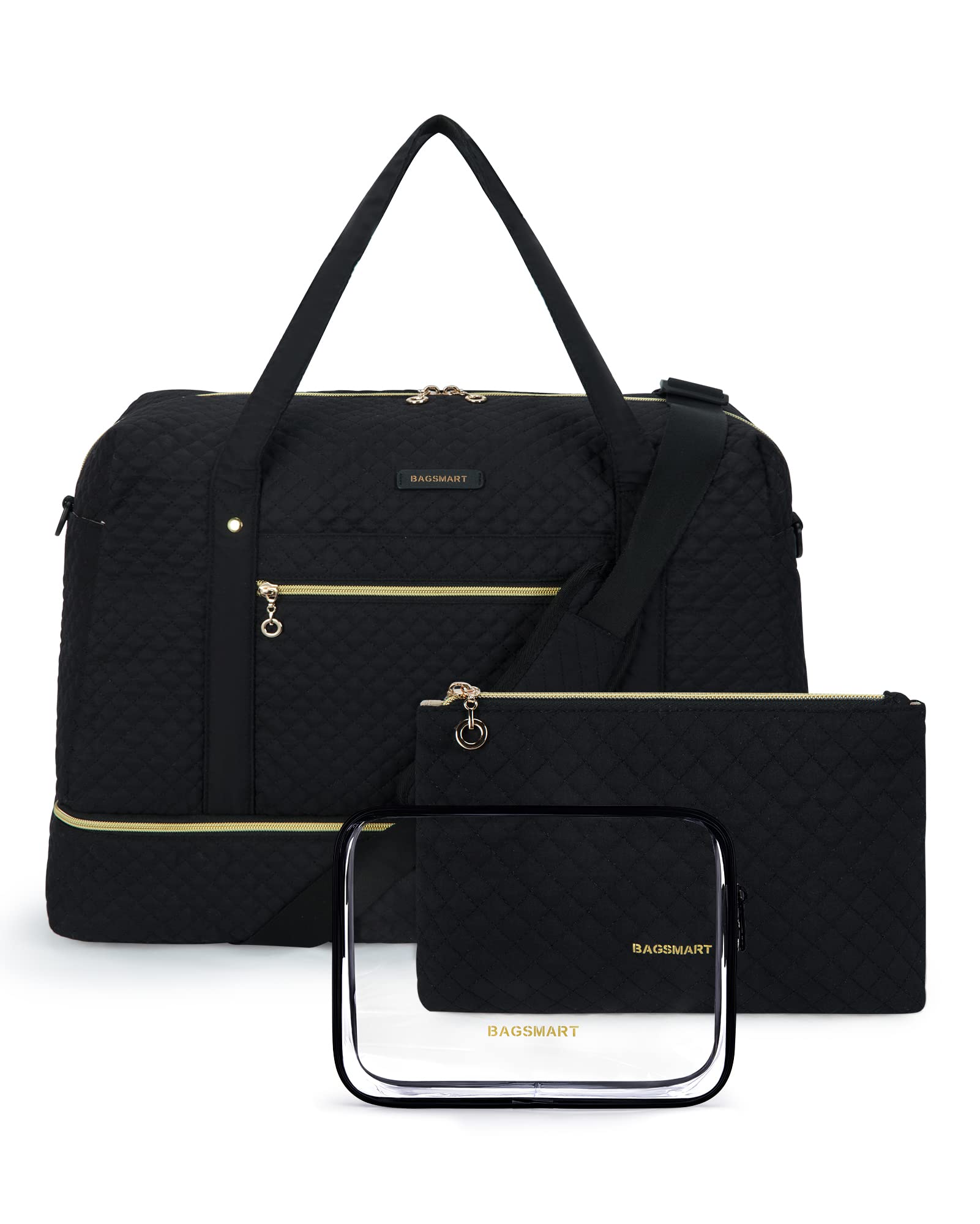 Amazon.com | BAGSMART Travel Duffle Bag 3 Pcs Set Weekender Overnight ...