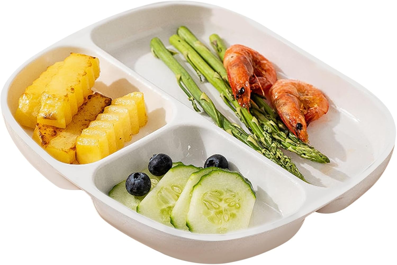 SLSKO Divided Platter Deep,Ceramic Dinner Plate with 3 Compartments ...