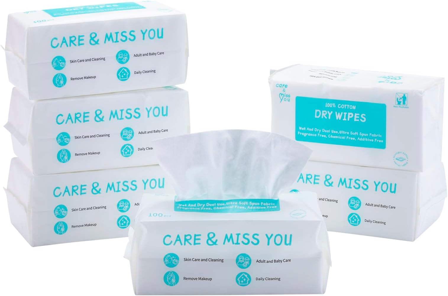 Amazon.com: 600 Sheets Ultra Soft Facial Tissue Disposable Cleaning ...