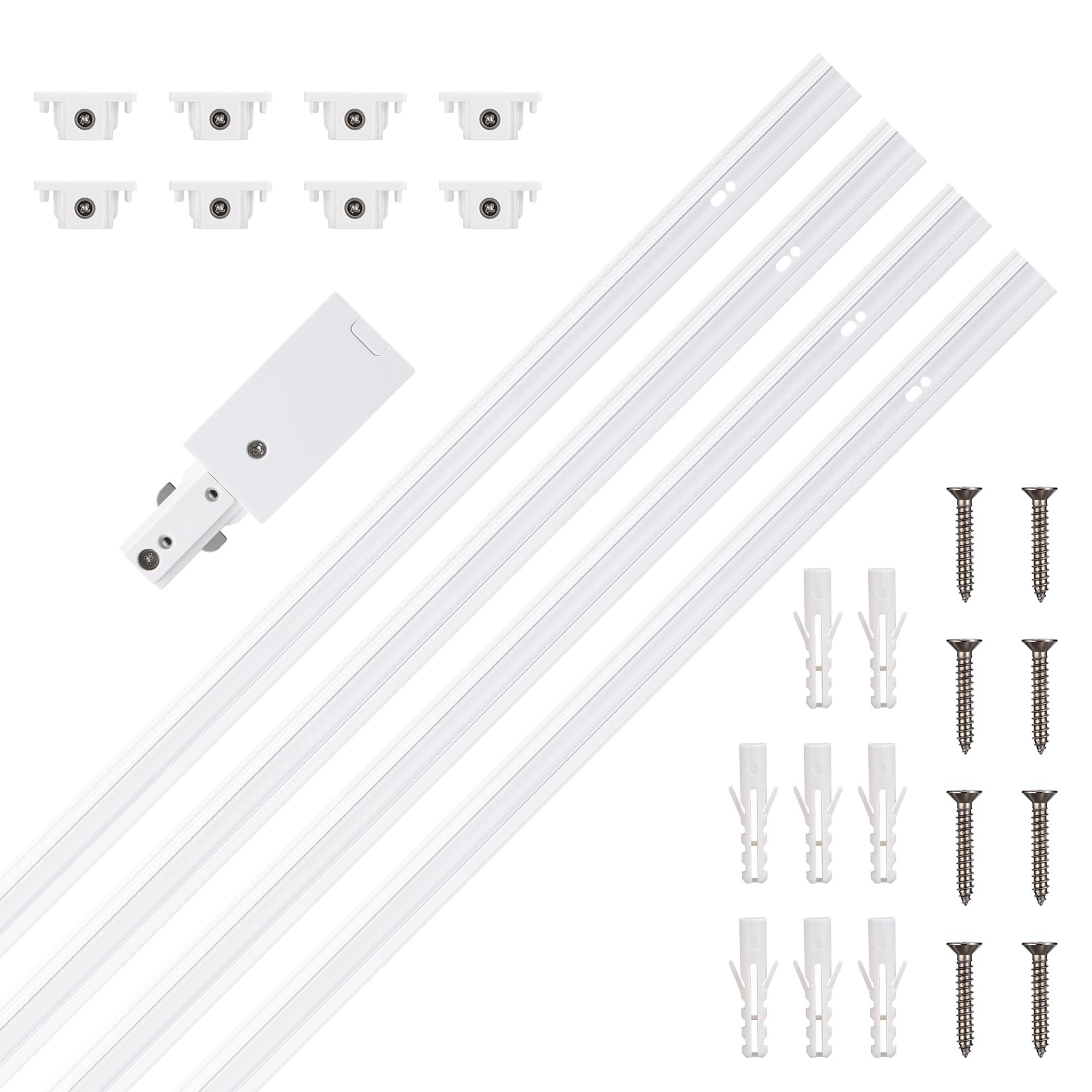 Black Track Lighting LEONLITE H Track Live End Feed Connector, H Type ...