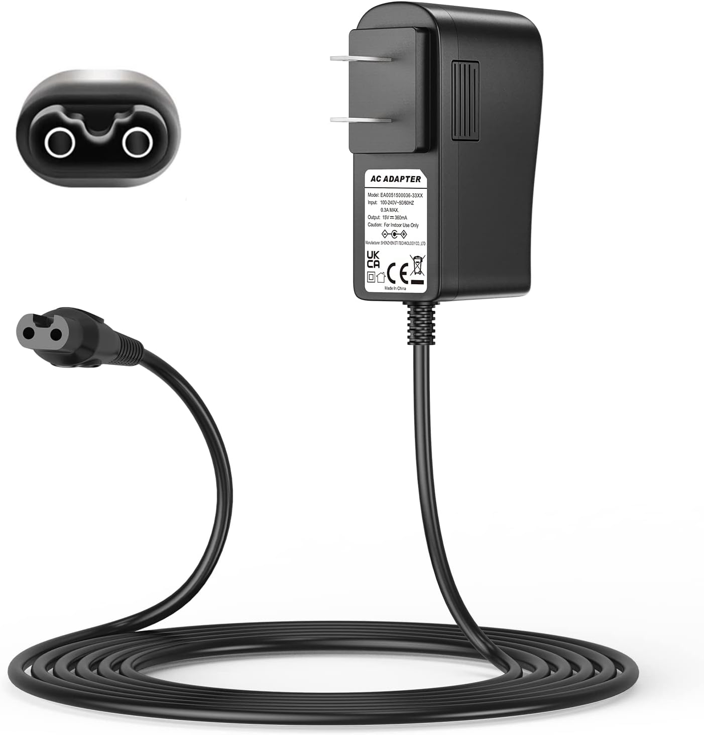 Amazon.com: 15V Replacement HQ8505 Shaver Charger Power Cord Adapter ...