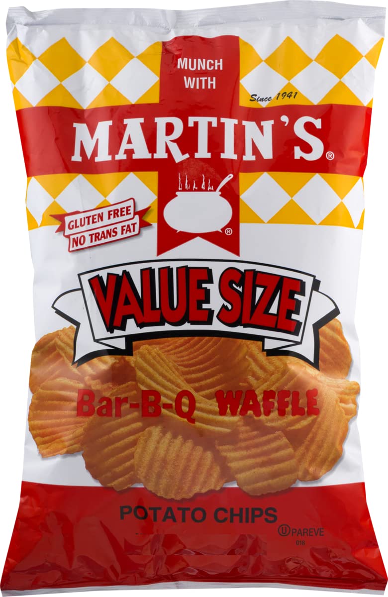 Amazon.com: Martins Bar-B-Q Waffle Potato Chips, 14 Ounce Value Size Bags (3 Bags)