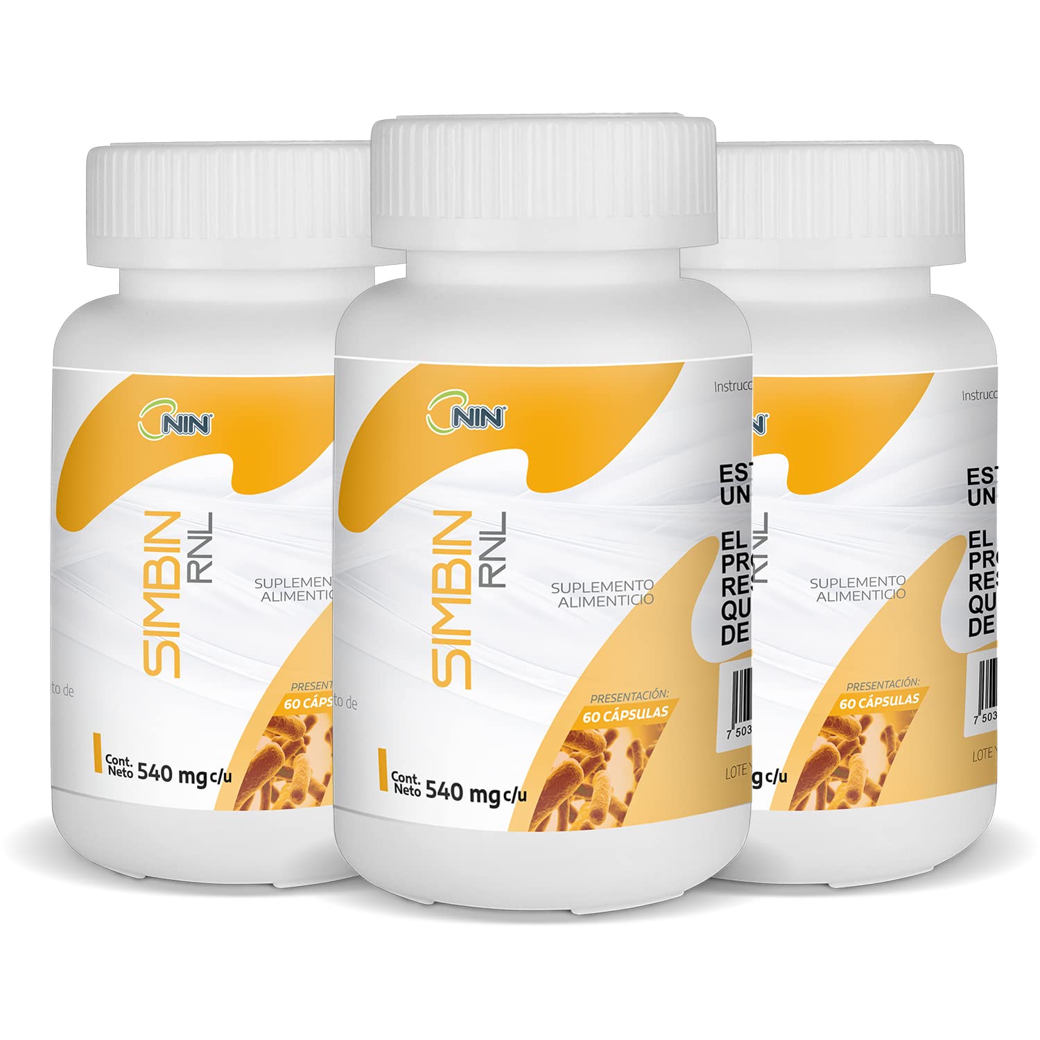 Simbin RNL Fórmula a base de Probióticos Sin Refrigeración 60 caps (3 ...