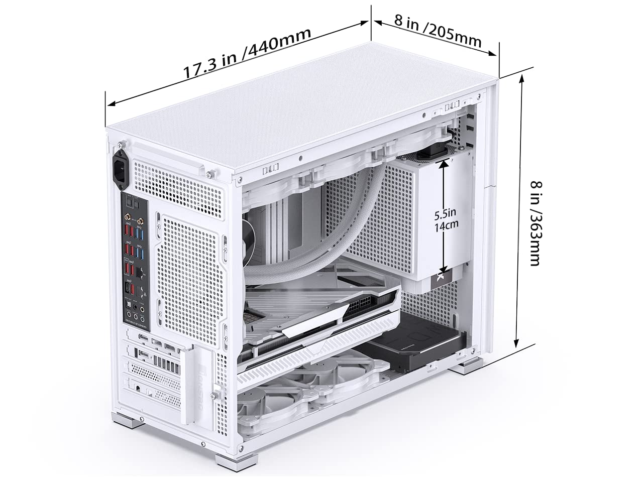 JONSBO D31 MESH White Micro ATX Computer Case, M-ATX/ITX Mainboard ...