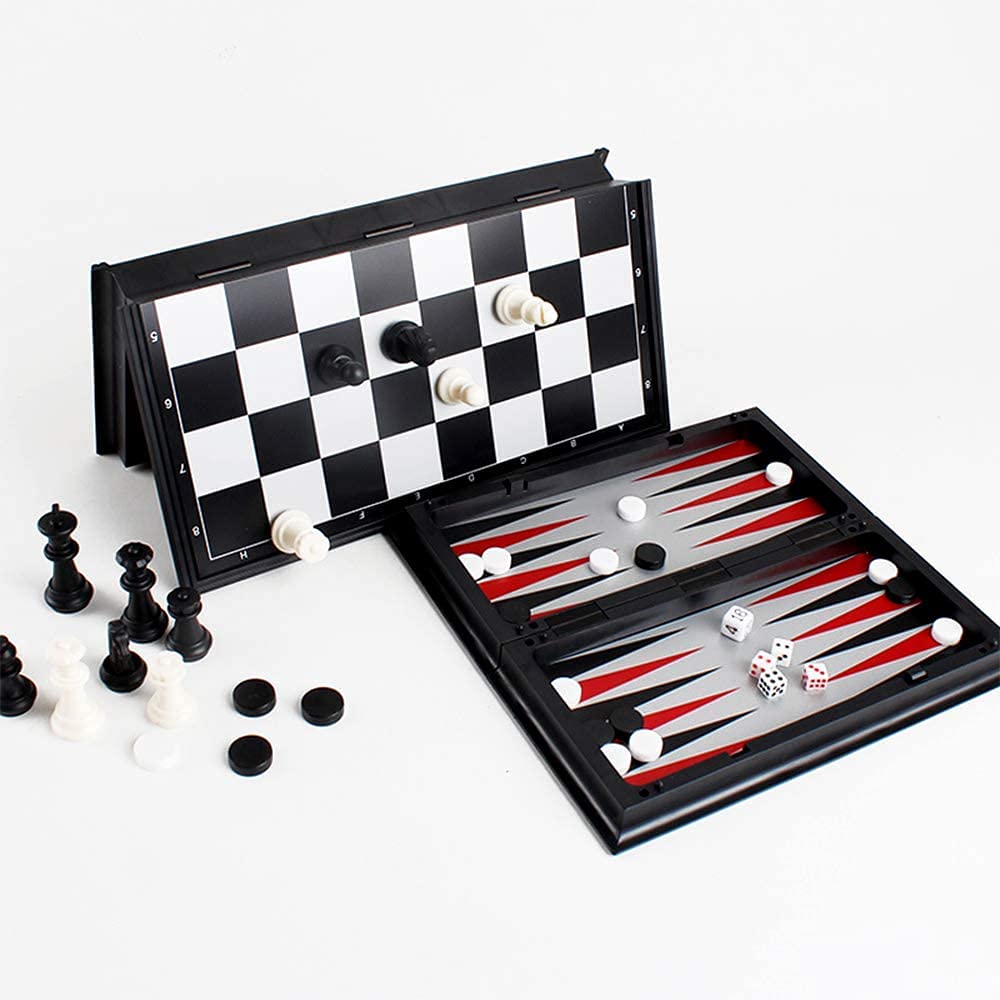 Buy 3-in-1 Backgammon Chess Checkers Set Game Set Premium Backgammon ...