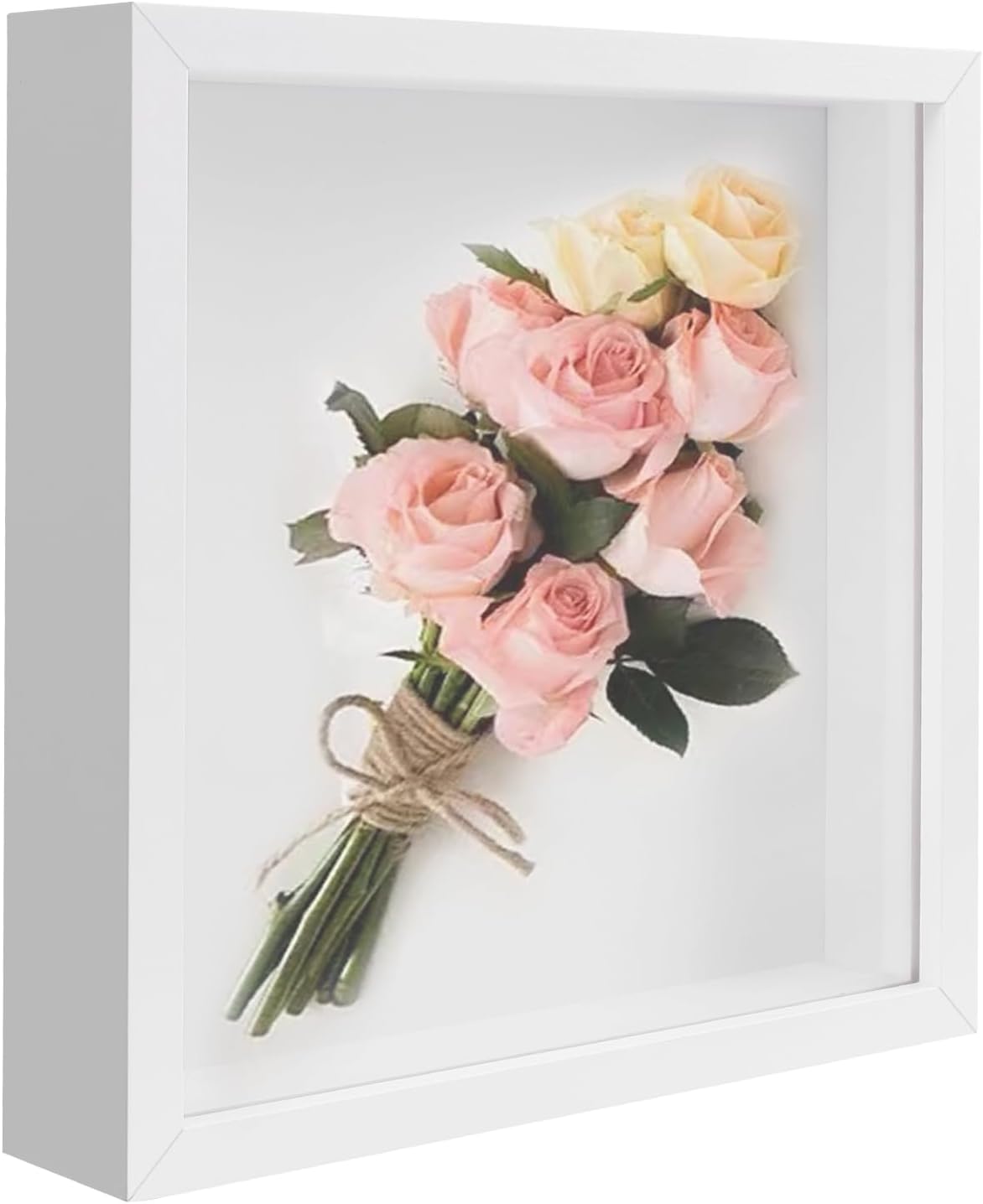 Gadgy Shadow Box Frame with 18 Clips | 10 x 10 Inch. | Picture Box Wood ...