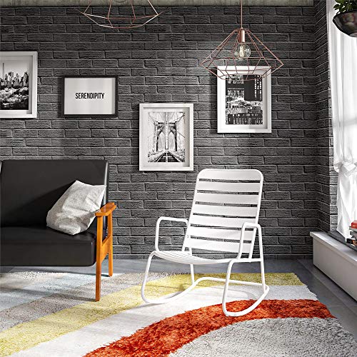 Snapklik.com : Novogratz 88065WHT1E Poolside Roberta Outdoor Rocking Chair