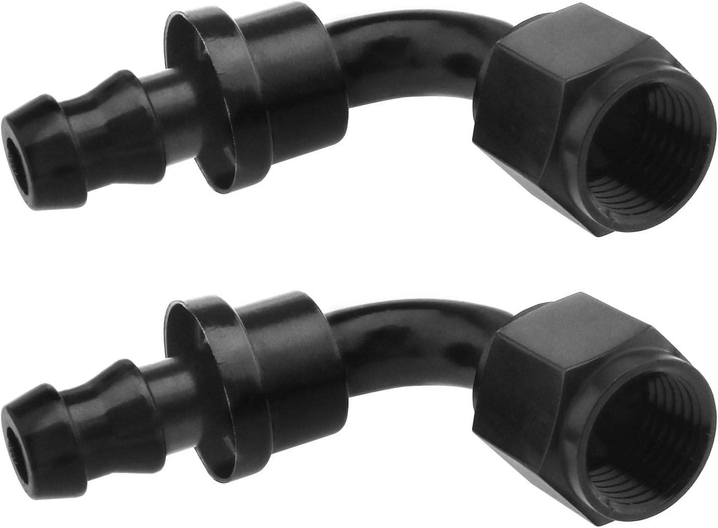 Amazon.com: Micro Traders Black An6 90 Degree Push Fuel/Gas Hose ...