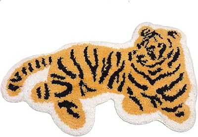 Amazon.com: Tiger Shaped Rug Animals Bath Mat Non-Slip, Door Mat for ...