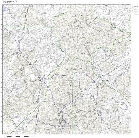Amazon.com: Working Maps Sandy Springs, GA ZIP Code Map Not Laminated ...